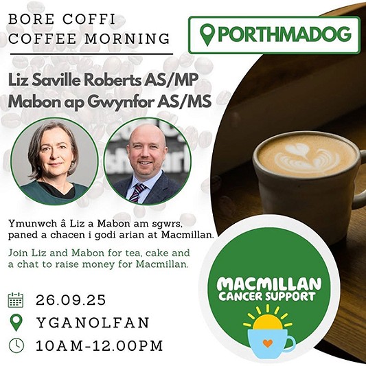 Macmillan Coffee Morning | Y Ganolfan Porthmadog